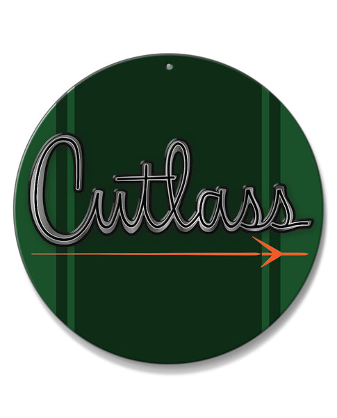 Oldsmobile Cutlass Emblem 1961 - 1963 - Round Aluminum Sign - Vintage ...
