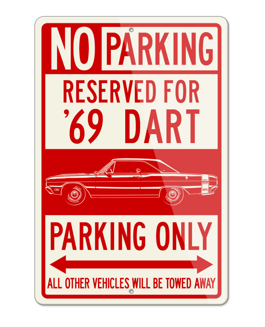 1969 Dodge Dart GTS Hardtop Parking Only Sign – Legend Lines