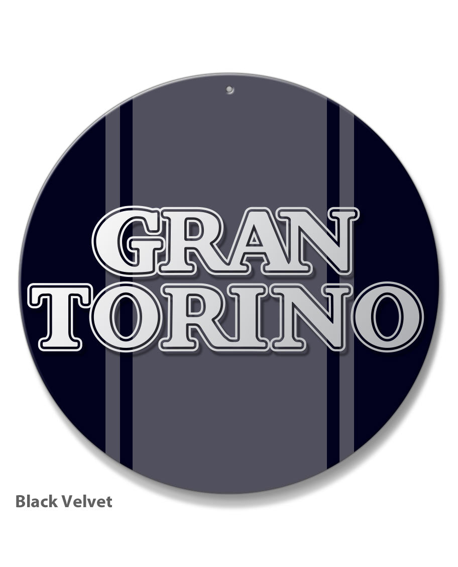 Ford Gran Torino 1972 - 1975 Emblem Round Aluminum Sign – Legend Lines