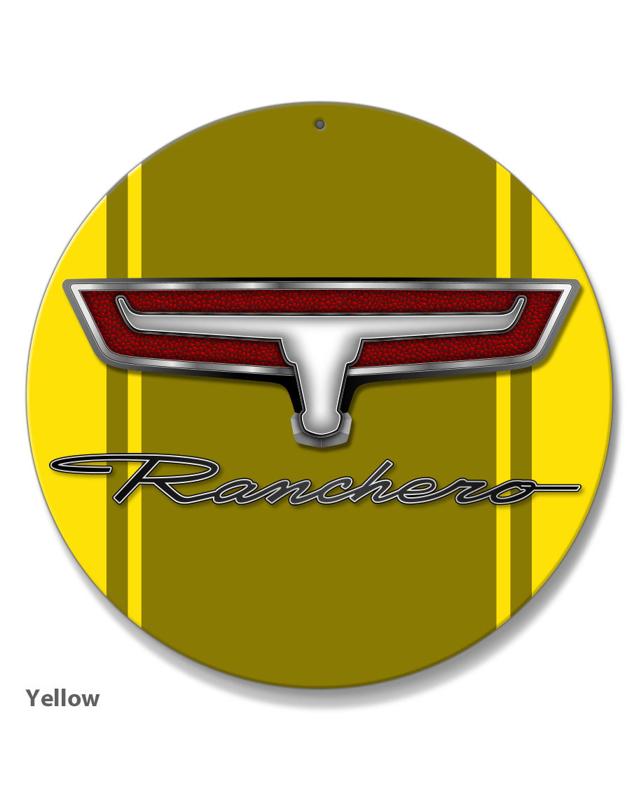 1966 - 1967 Ford Ranchero Emblem Round Aluminum Sign – Legend Lines