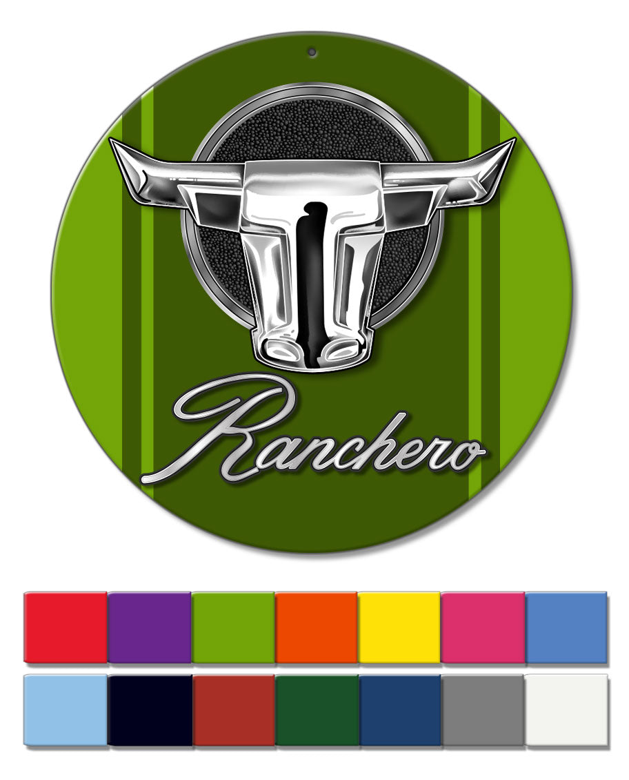 1968 - 1971 Ford Ranchero Emblem Round Aluminum Sign – Legend Lines