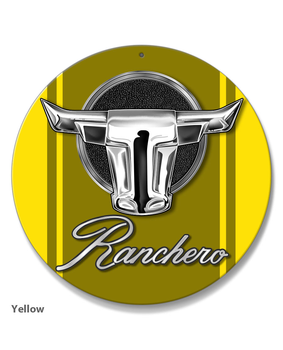 1968 - 1971 Ford Ranchero Emblem Round Aluminum Sign – Legend Lines