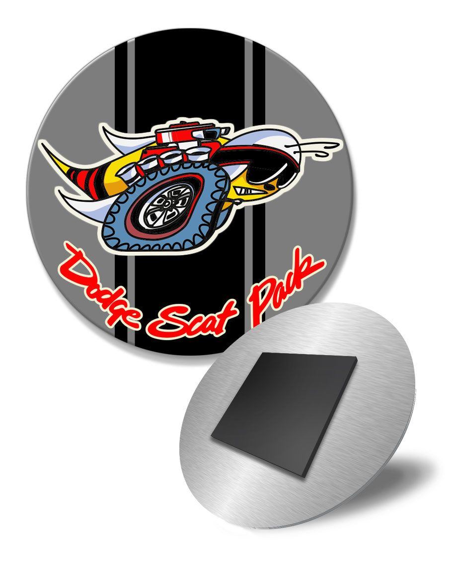 Dodge Scat Pack 1969 Emblem Round Fridge Magnet – Legend Lines