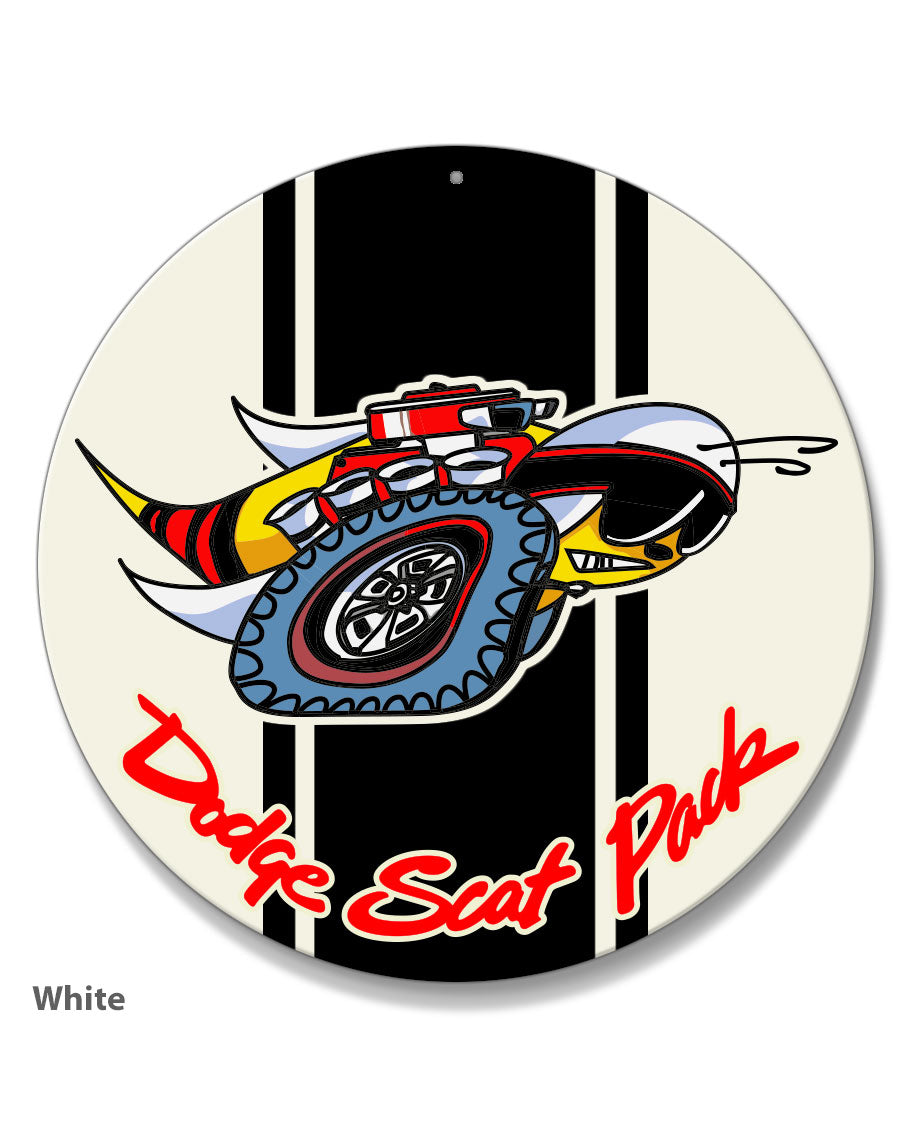 Dodge Scat Pack 1969 Emblem Round Aluminum Sign – Legend Lines