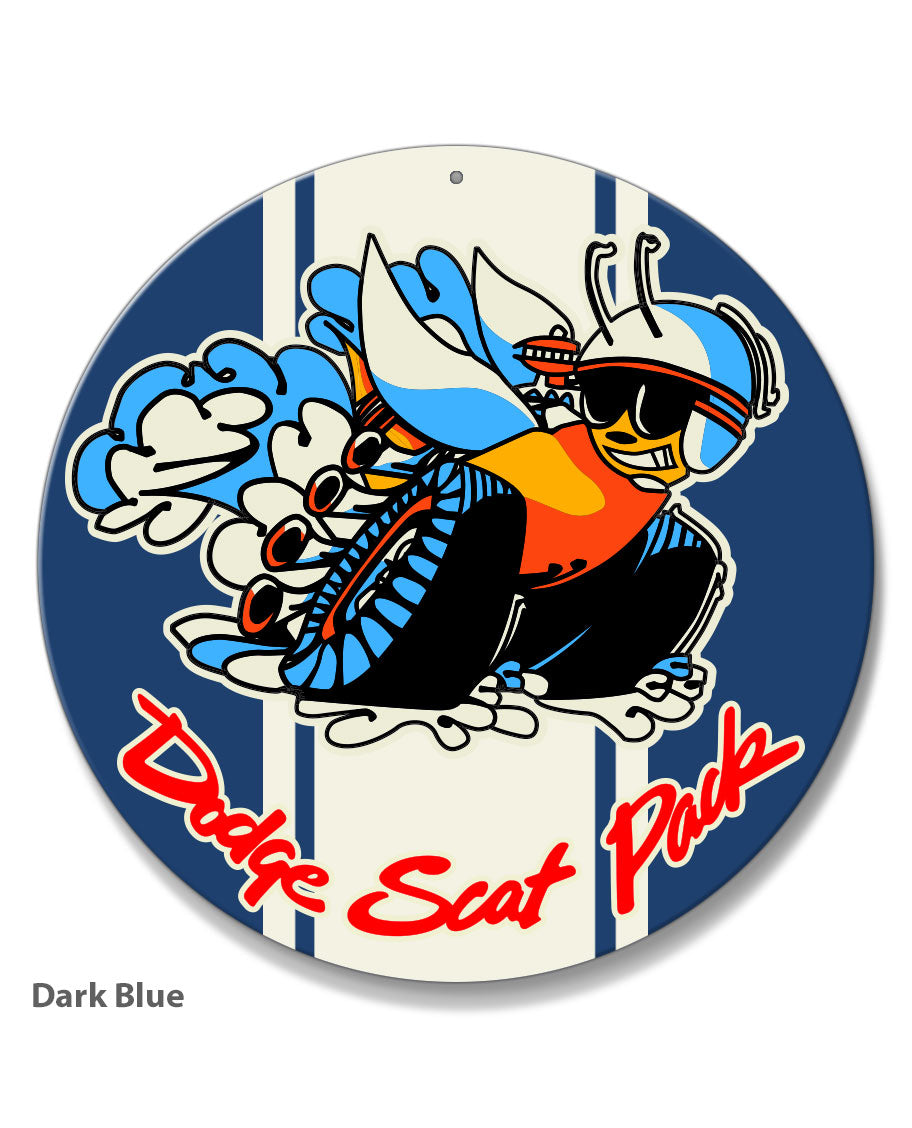 Dodge Scat Pack 1970 Emblem Round Aluminum Sign – Legend Lines