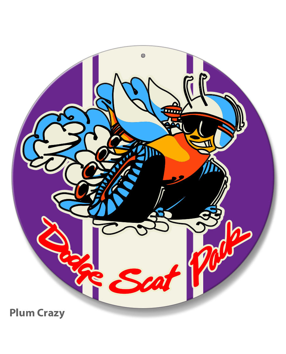 Dodge Scat Pack 1970 Emblem Round Aluminum Sign – Legend Lines