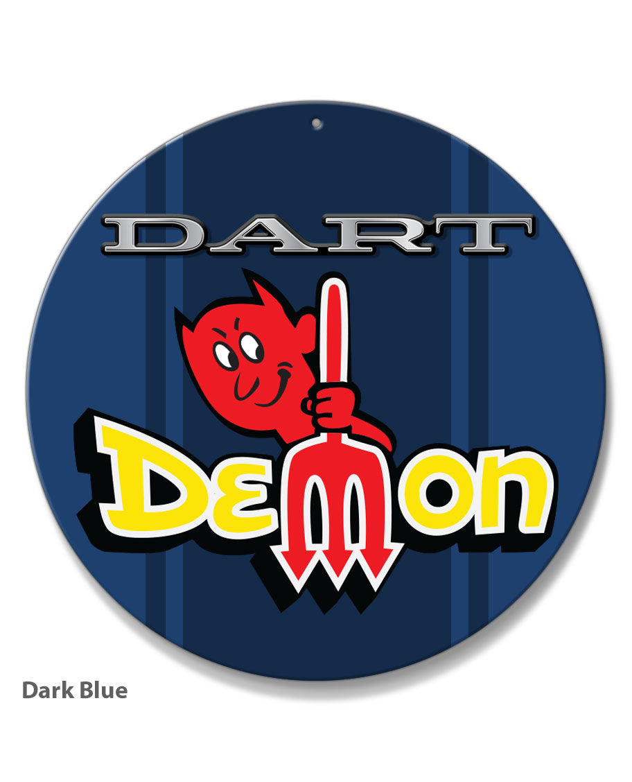 Dodge Dart Demon 1971 Emblem Novelty Round Aluminum Sign – Legend Lines
