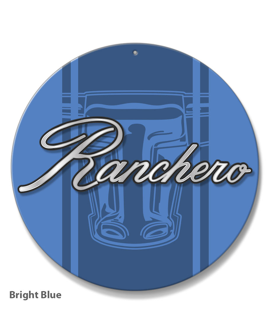 1972 - 1976 Ford Ranchero Front Fender Emblem Round Aluminum Sign ...