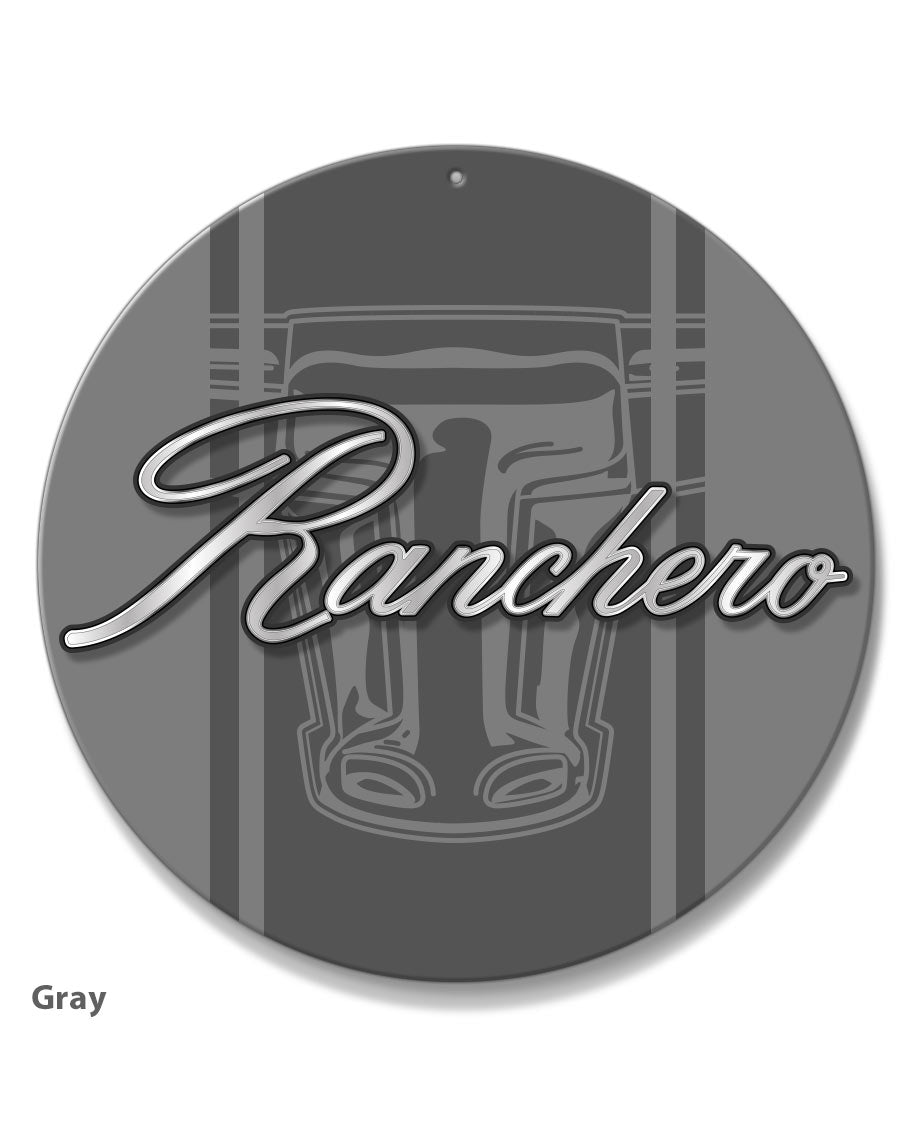 1972 - 1976 Ford Ranchero Front Fender Emblem Round Aluminum Sign ...