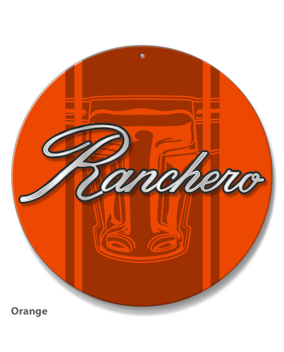 1972 - 1976 Ford Ranchero Front Fender Emblem Round Aluminum Sign ...
