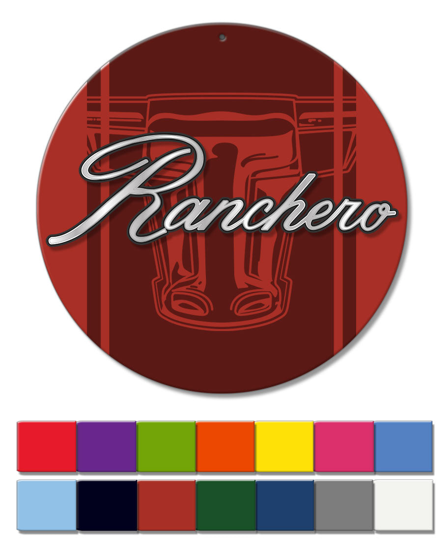 1972 - 1976 Ford Ranchero Front Fender Emblem Round Aluminum Sign ...