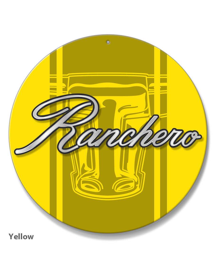 1972 - 1976 Ford Ranchero Front Fender Emblem Round Aluminum Sign ...