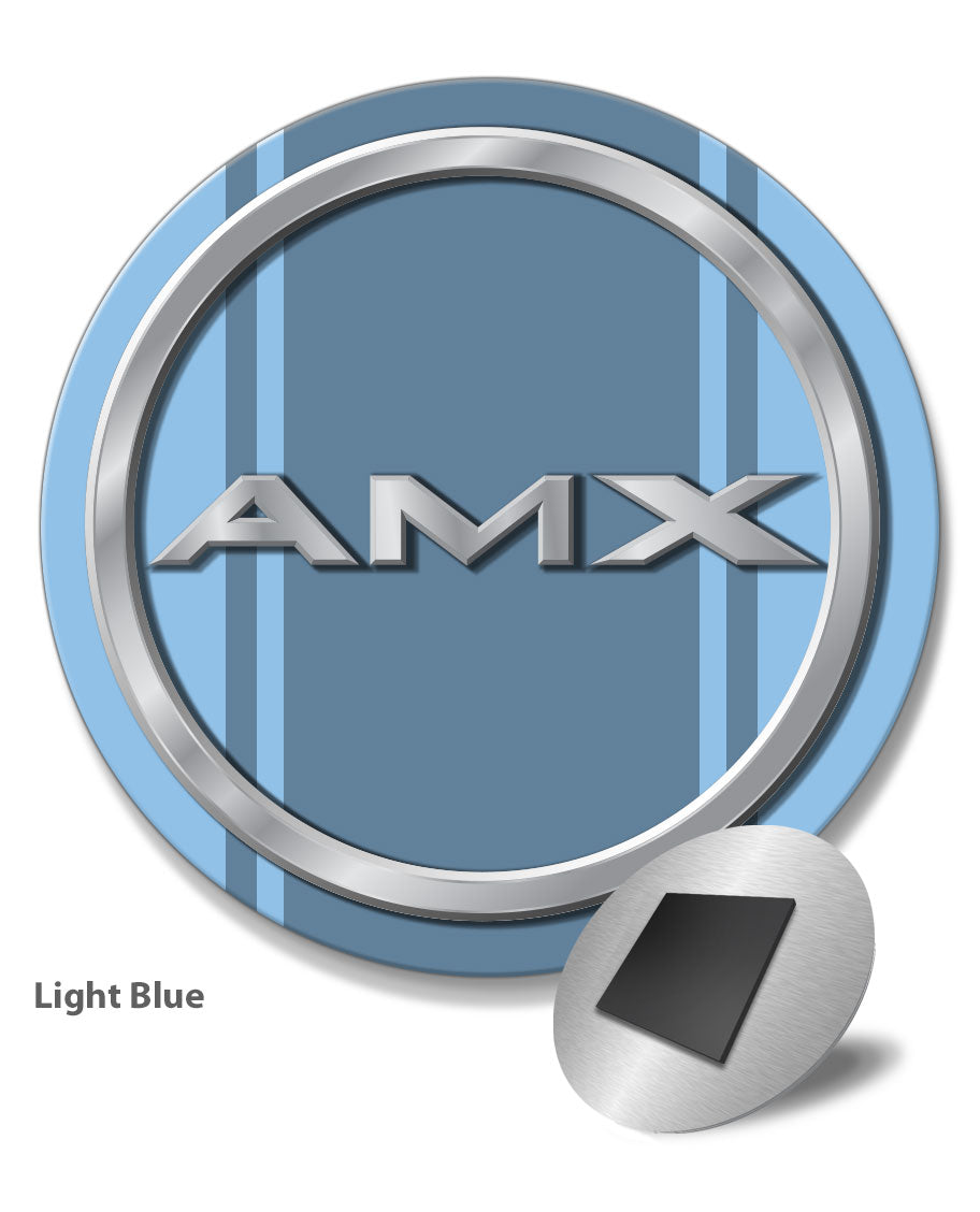 1968 - 1969 AMC AMX Quarter Panel Circle Emblem Round Fridge Magnet ...