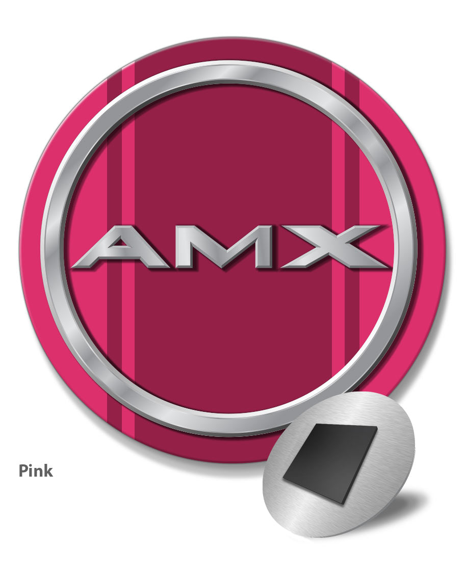 1968 - 1969 AMC AMX Quarter Panel Circle Emblem Round Fridge Magnet ...