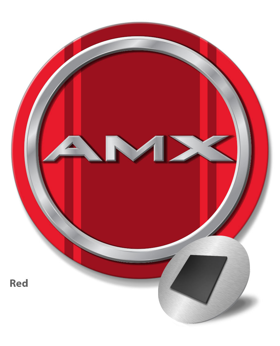 1968 - 1969 AMC AMX Quarter Panel Circle Emblem Round Fridge Magnet ...