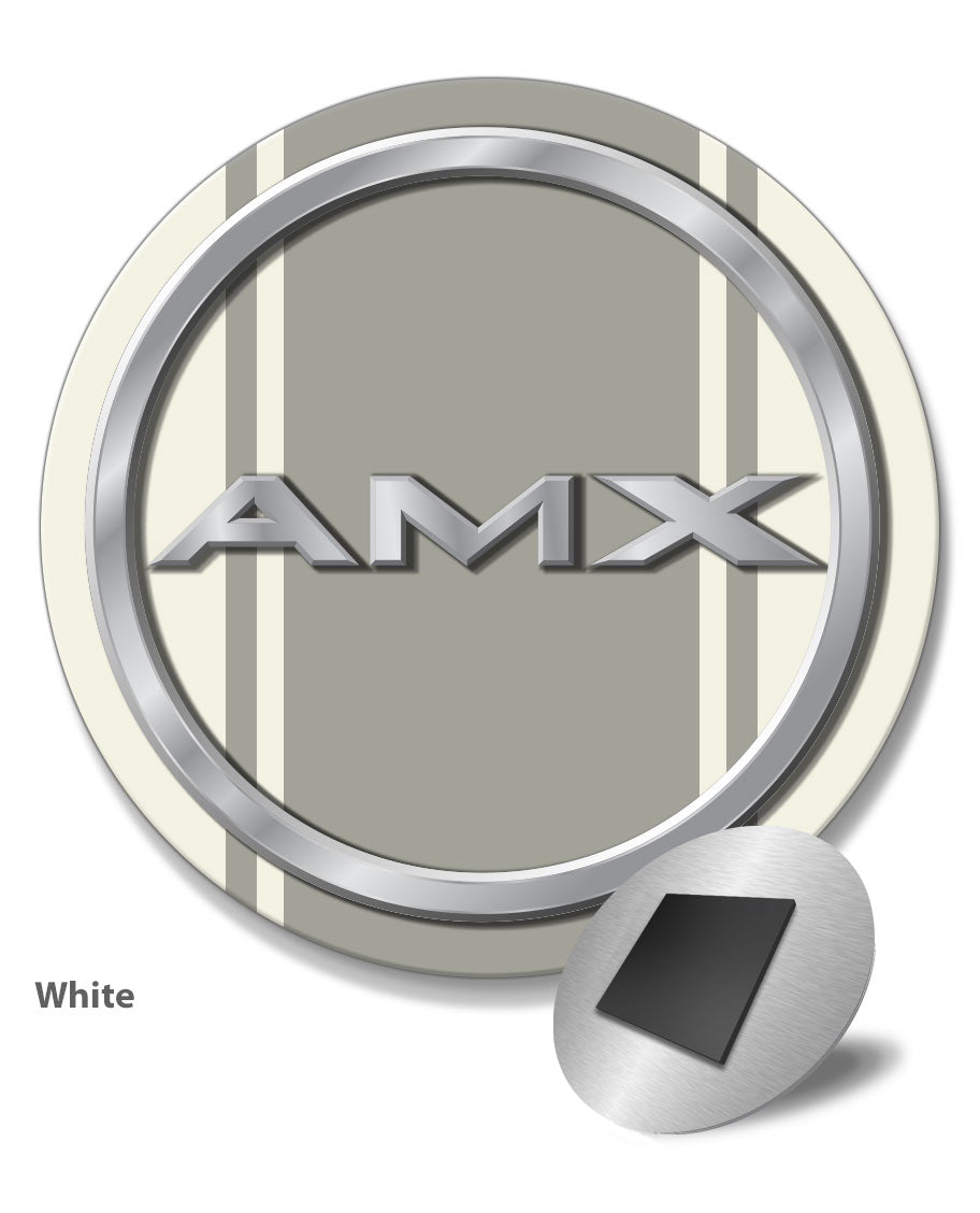 1968 - 1969 AMC AMX Quarter Panel Circle Emblem Round Fridge Magnet ...
