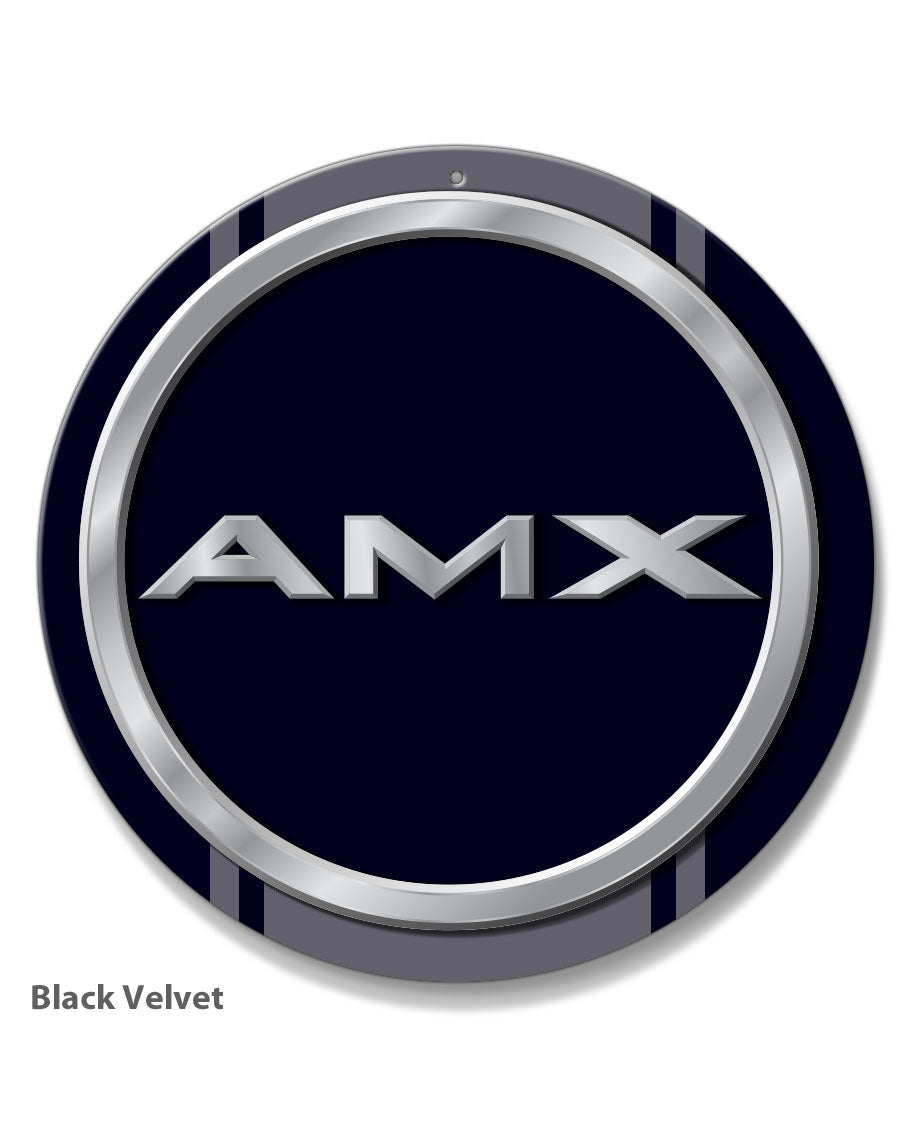 1968 - 1969 AMC AMX Quarter Panel Circle Emblem Round Aluminum Sign ...