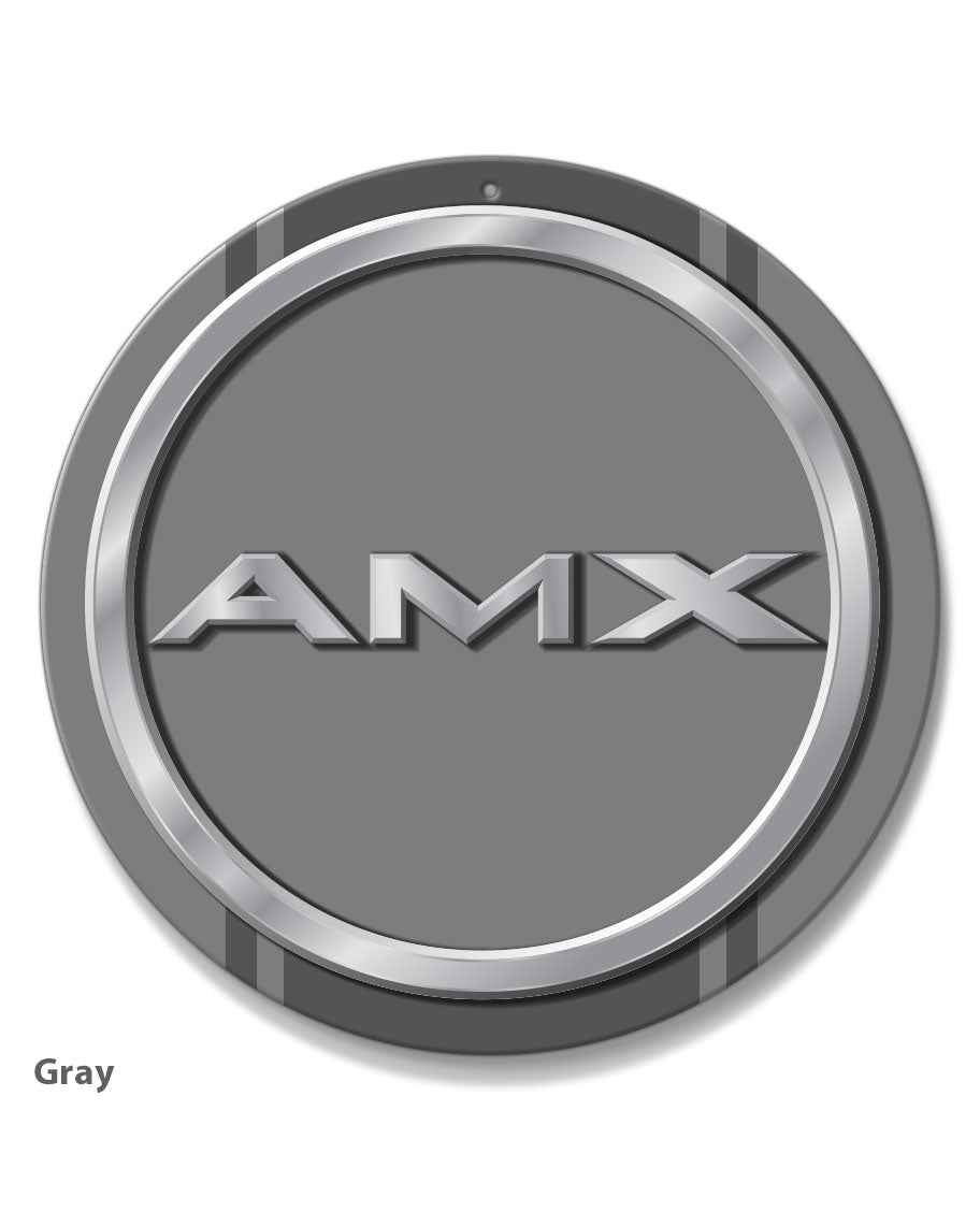 1968 - 1969 AMC AMX Quarter Panel Circle Emblem Round Aluminum Sign ...