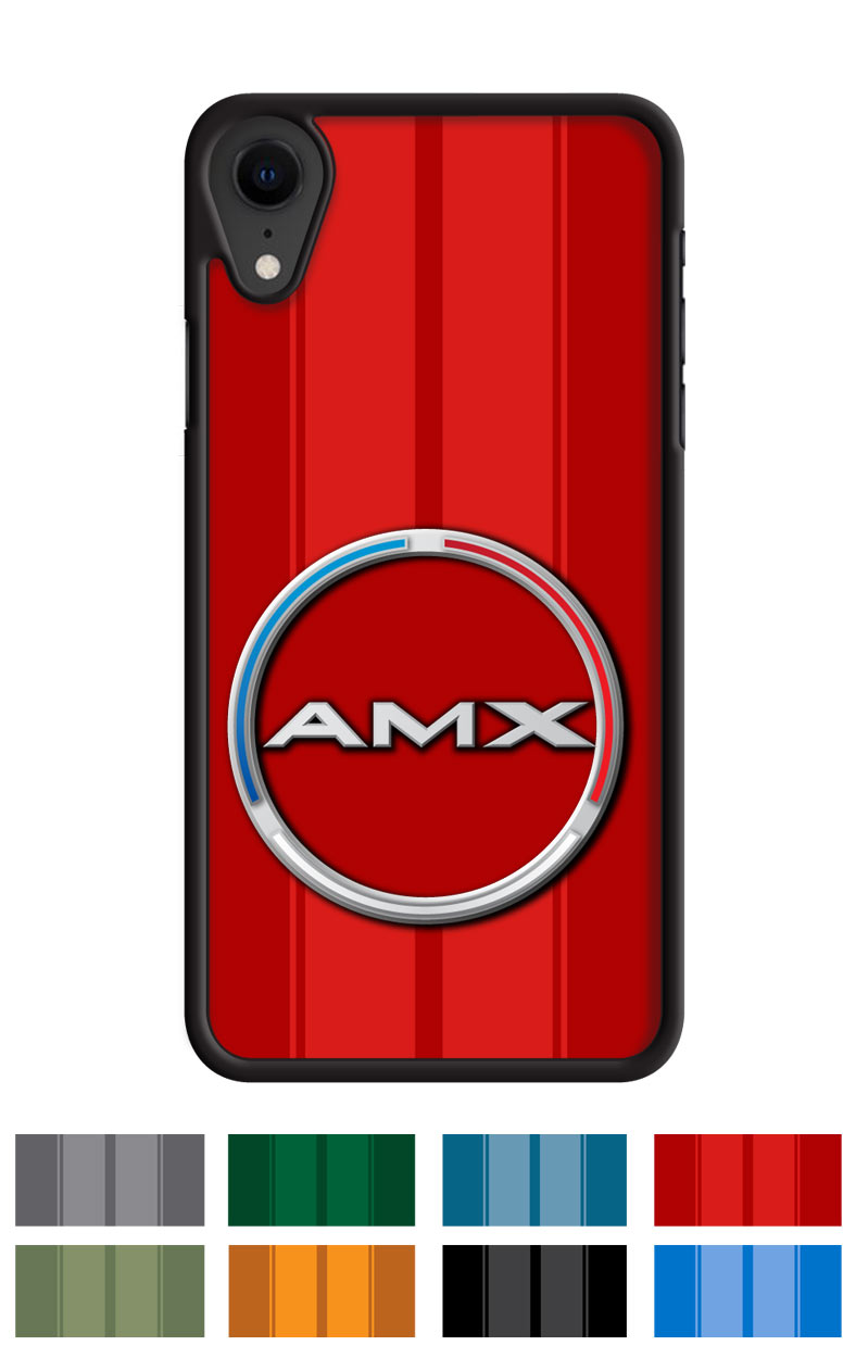 1970 AMC AMX Quarter Panel Circle Emblem Smartphone Case - Racing Stri ...
