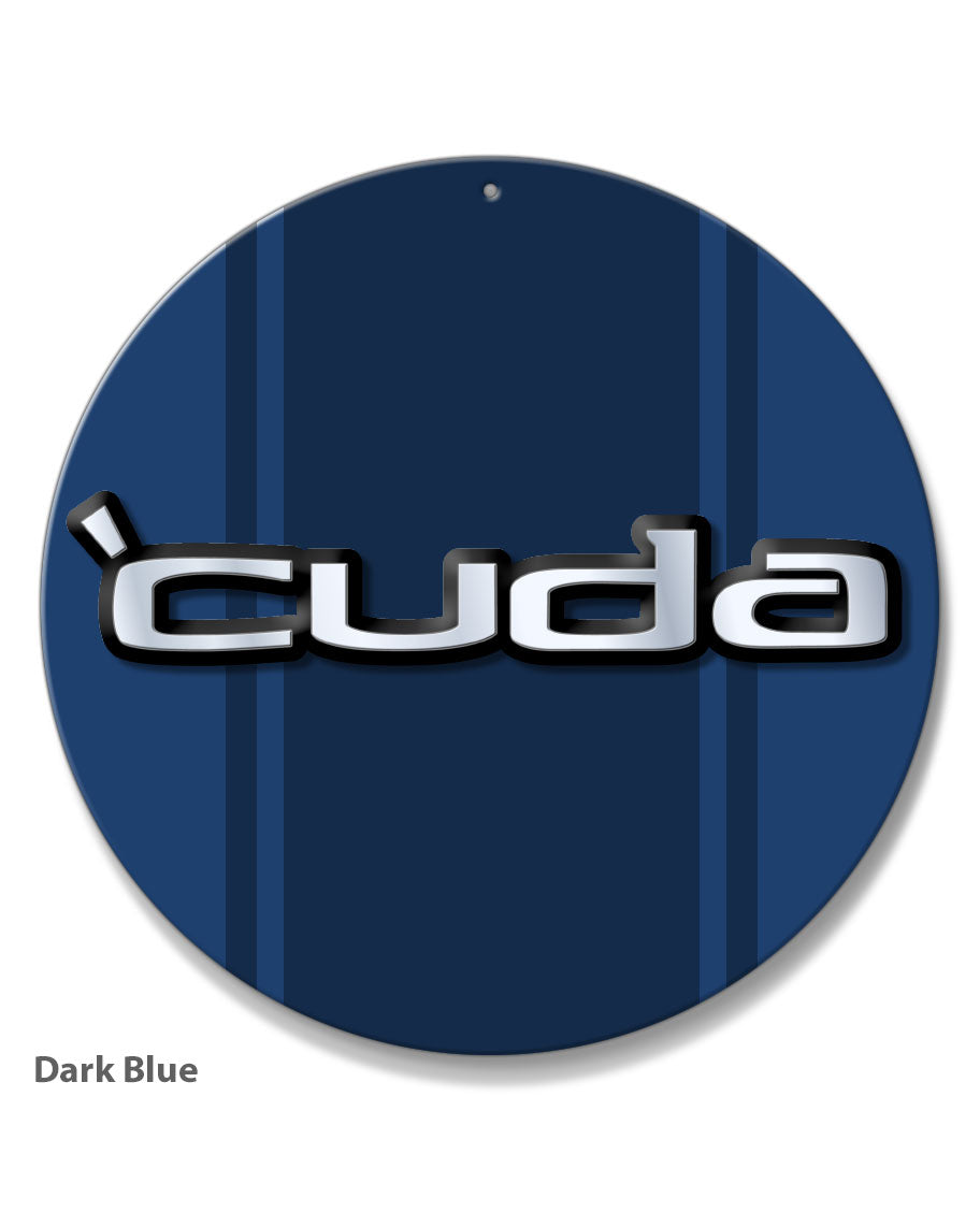 1970 - 1974 Plymouth 'Cuda Emblem Novelty Round Aluminum Sign – Legend ...