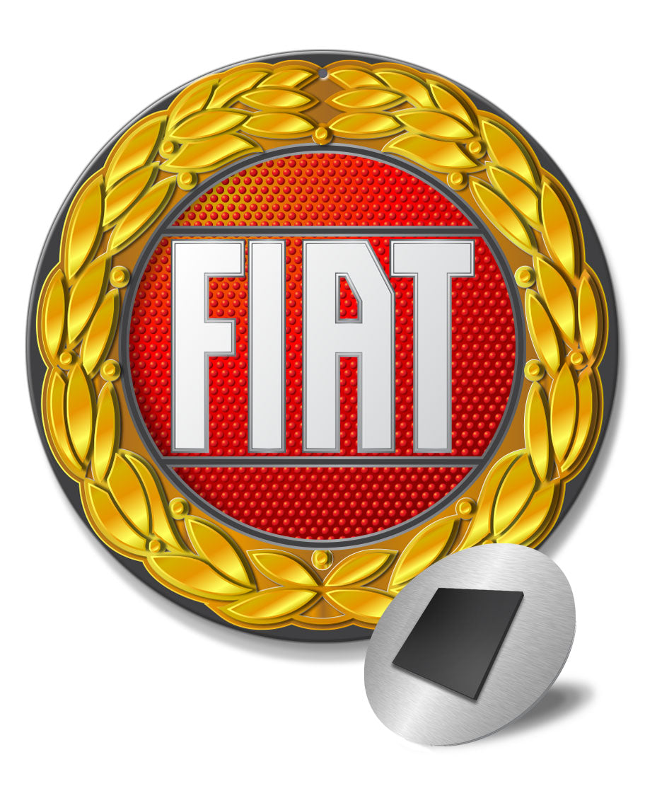 Fiat 1966 - 1967 Emblem Round Fridge Magnet – Legend Lines