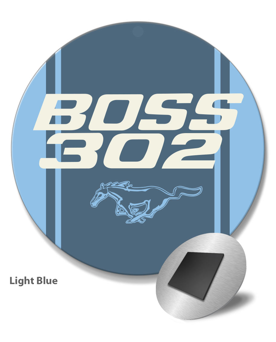 BOSS 302 c.i. V8 Engine Emblem 1969 - 1970 Round Fridge Magnet – Legend ...