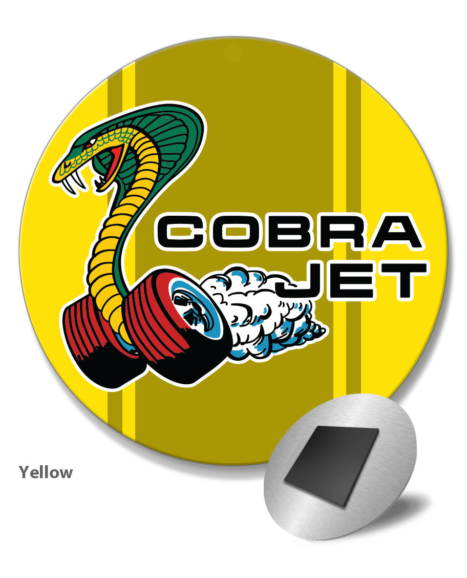 Cobra Jet Snake Emblem 1968 - 1969 Round Fridge Magnet – Legend Lines
