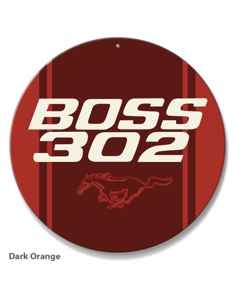 BOSS 302 c.i. V8 Engine Emblem 1969 - 1970 Round Aluminum Sign – Legend ...