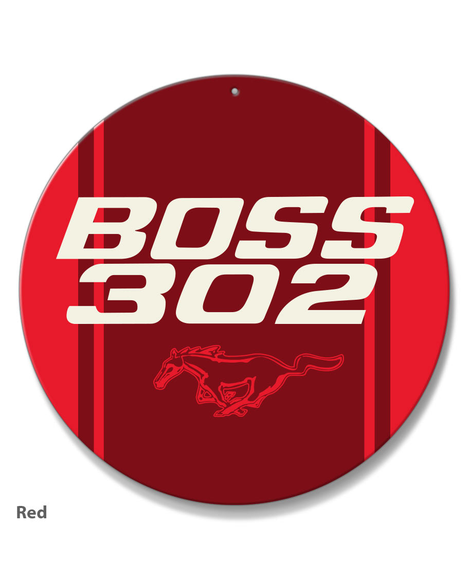 BOSS 302 c.i. V8 Engine Emblem 1969 - 1970 Round Aluminum Sign – Legend ...
