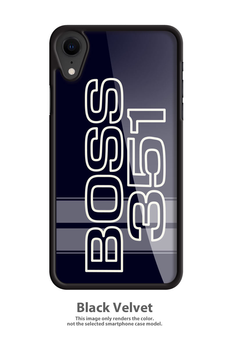 BOSS 351 c.i. V8 Engine Emblem 1971 Smartphone Case - Racing Stripes ...