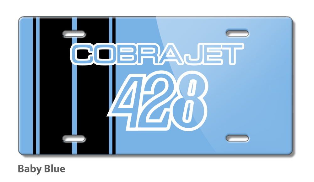 Cobra Jet 428 c.i. V8 Engine Emblem 1968 - 1970 Novelty License Plate ...
