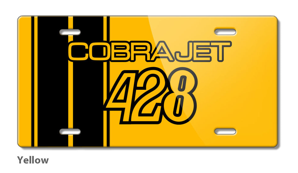Cobra Jet 428 c.i. V8 Engine Emblem 1968 - 1970 Novelty License Plate ...