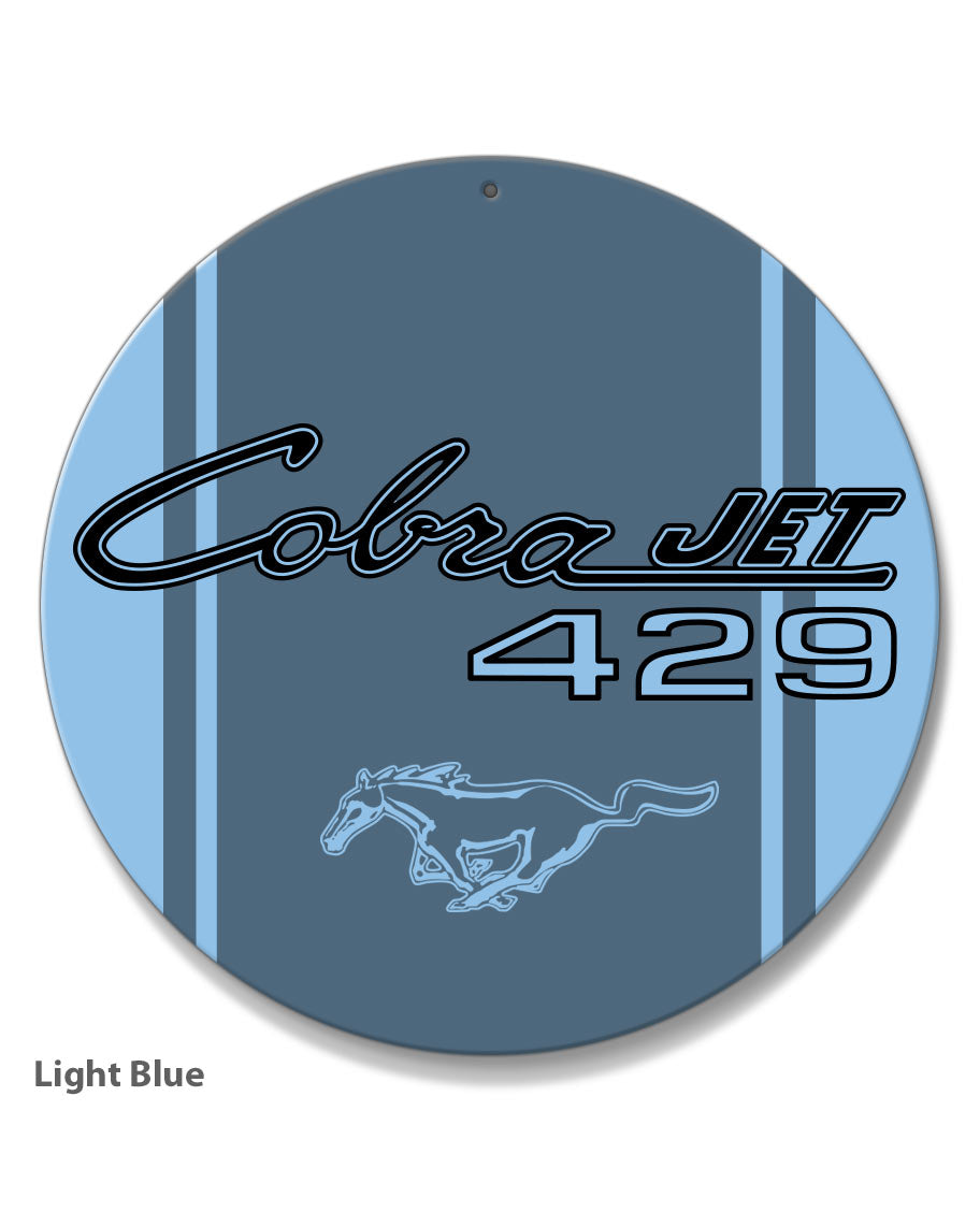 Cobra Jet 429 c.i. Emblem 1968 - 1970 Mustang Round Aluminum Sign ...
