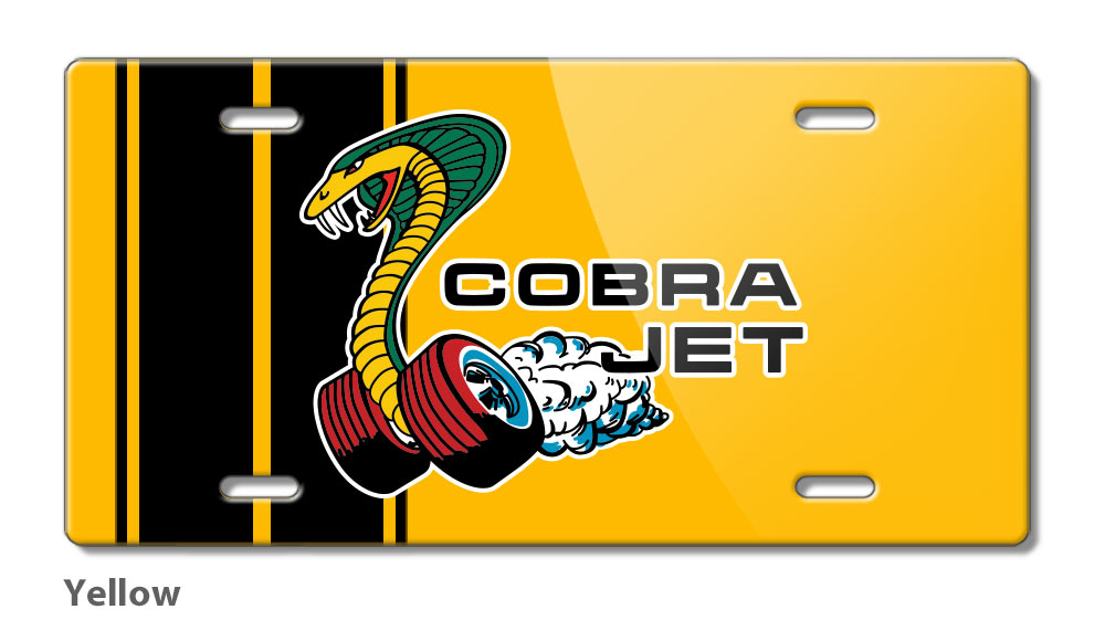 Cobra Jet Snake Emblem 1968 - 1969 Novelty License Plate – Legend Lines