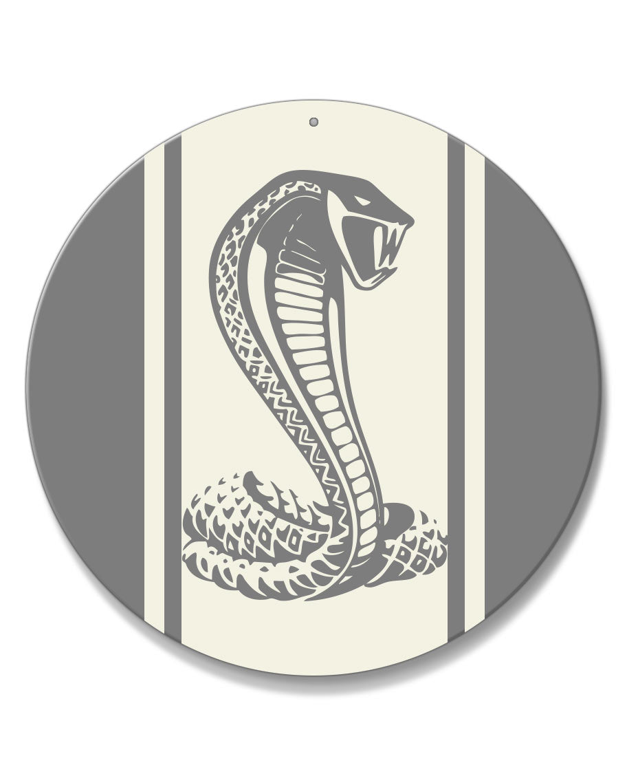 Cobra Snake Emblem Round Aluminum Sign – Legend Lines
