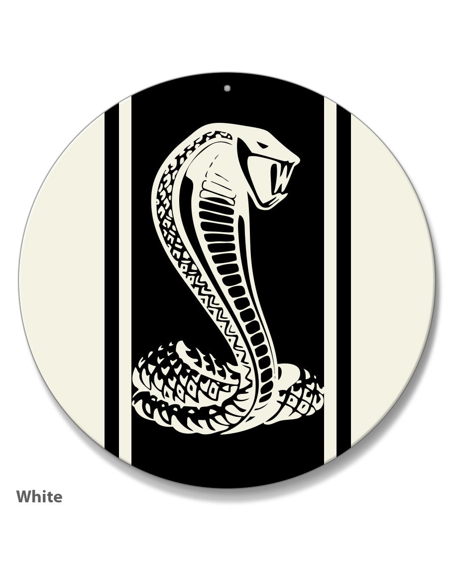 Cobra Snake Emblem Round Aluminum Sign – Legend Lines