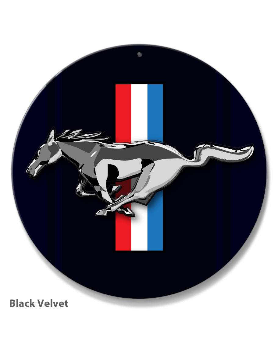 Ford Mustang Emblem Round Aluminum Sign – Legend Lines