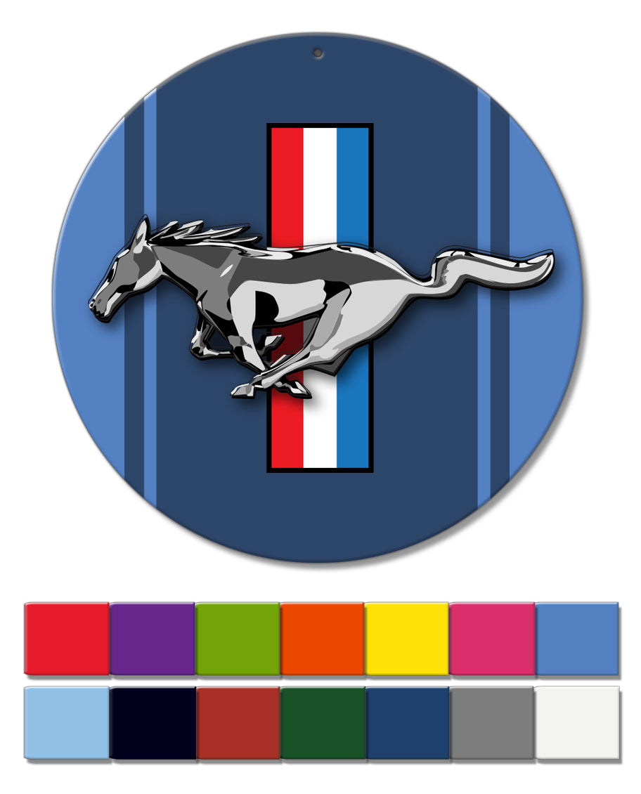 Ford Mustang Emblem Round Aluminum Sign – Legend Lines