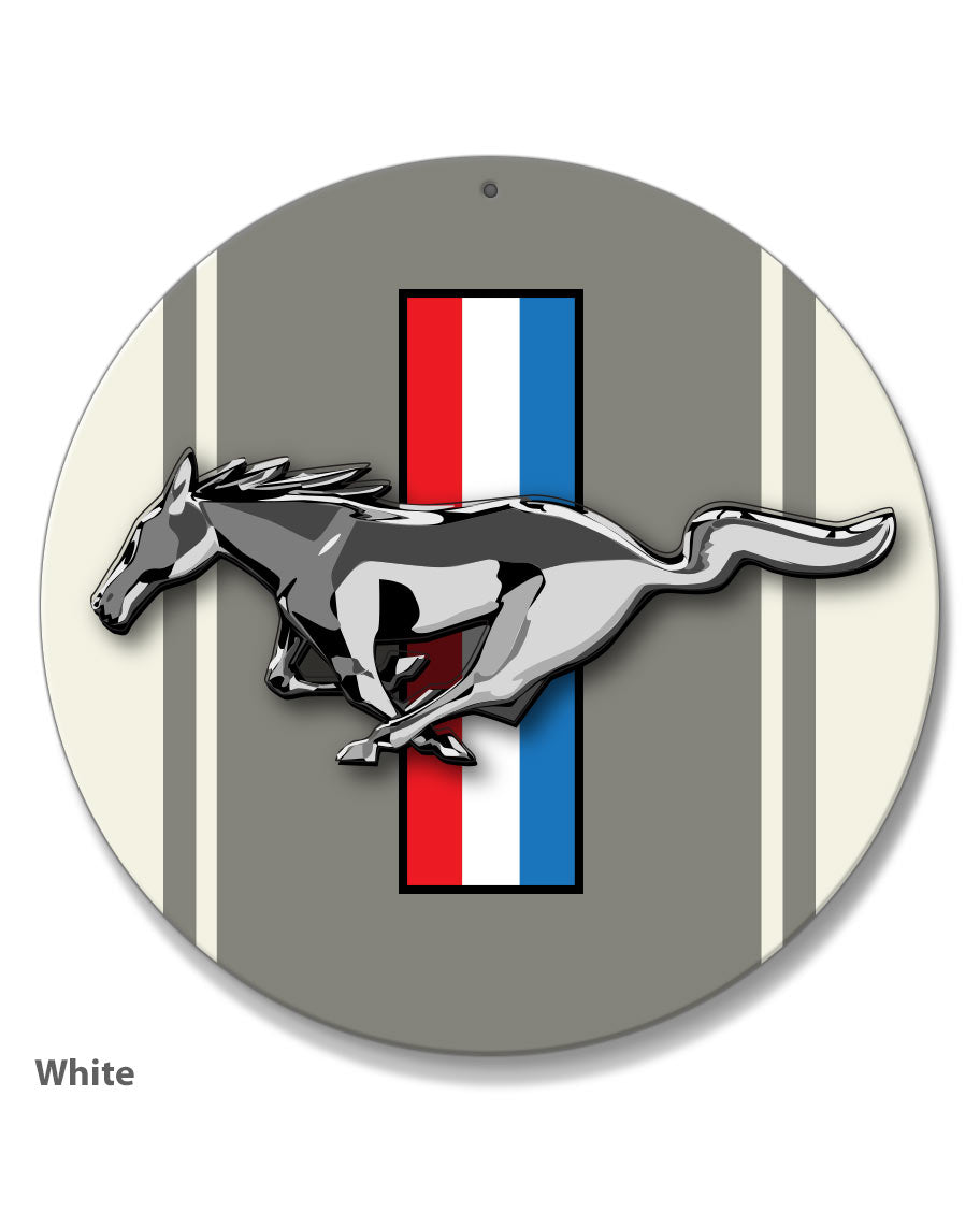 Ford Mustang Emblem Round Aluminum Sign – Legend Lines