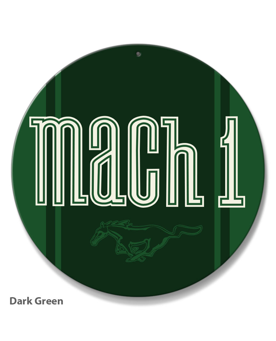 Ford Mustang Mach 1 Emblem Round Aluminum Sign – Legend Lines