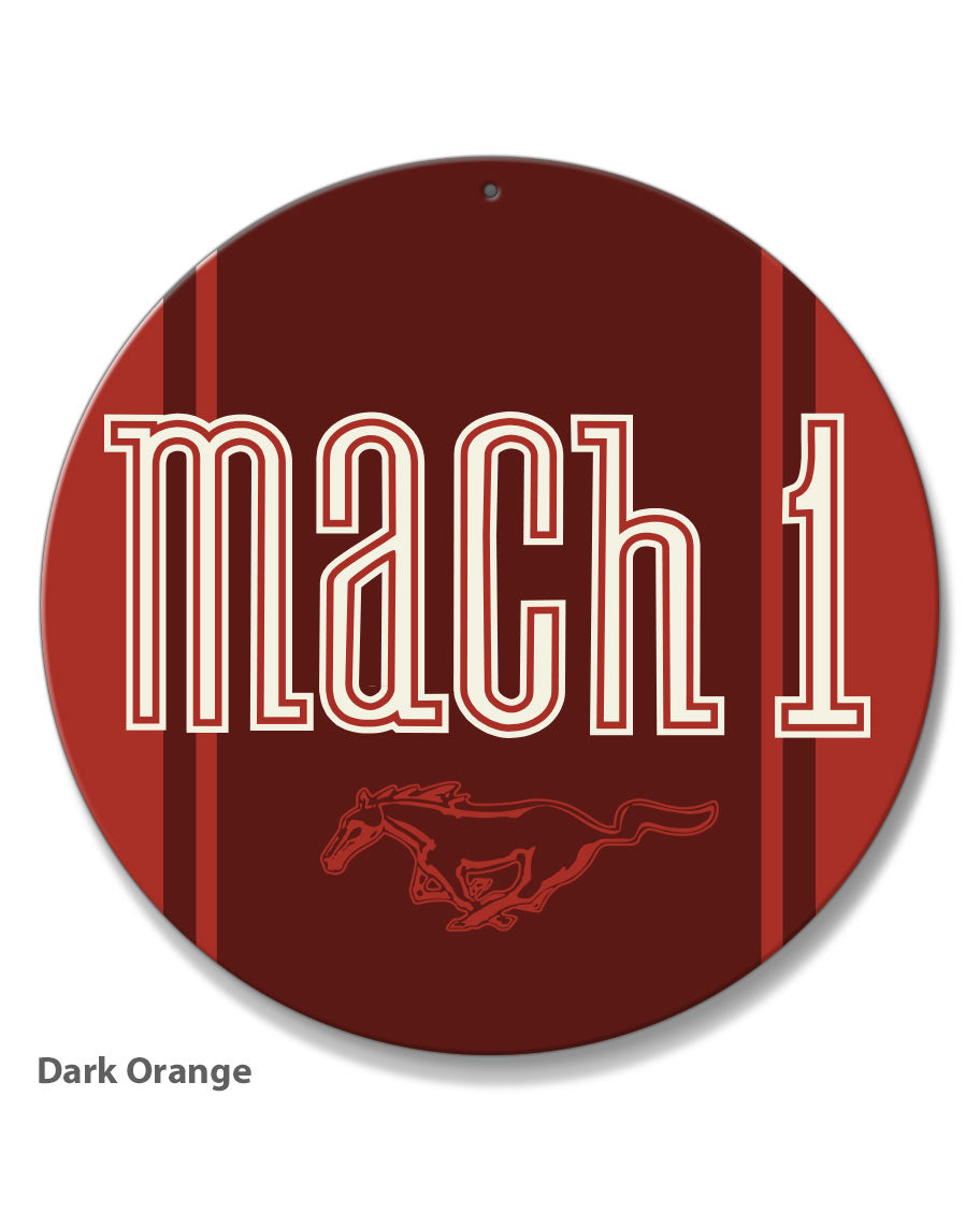 Ford Mustang Mach 1 Emblem Round Aluminum Sign – Legend Lines
