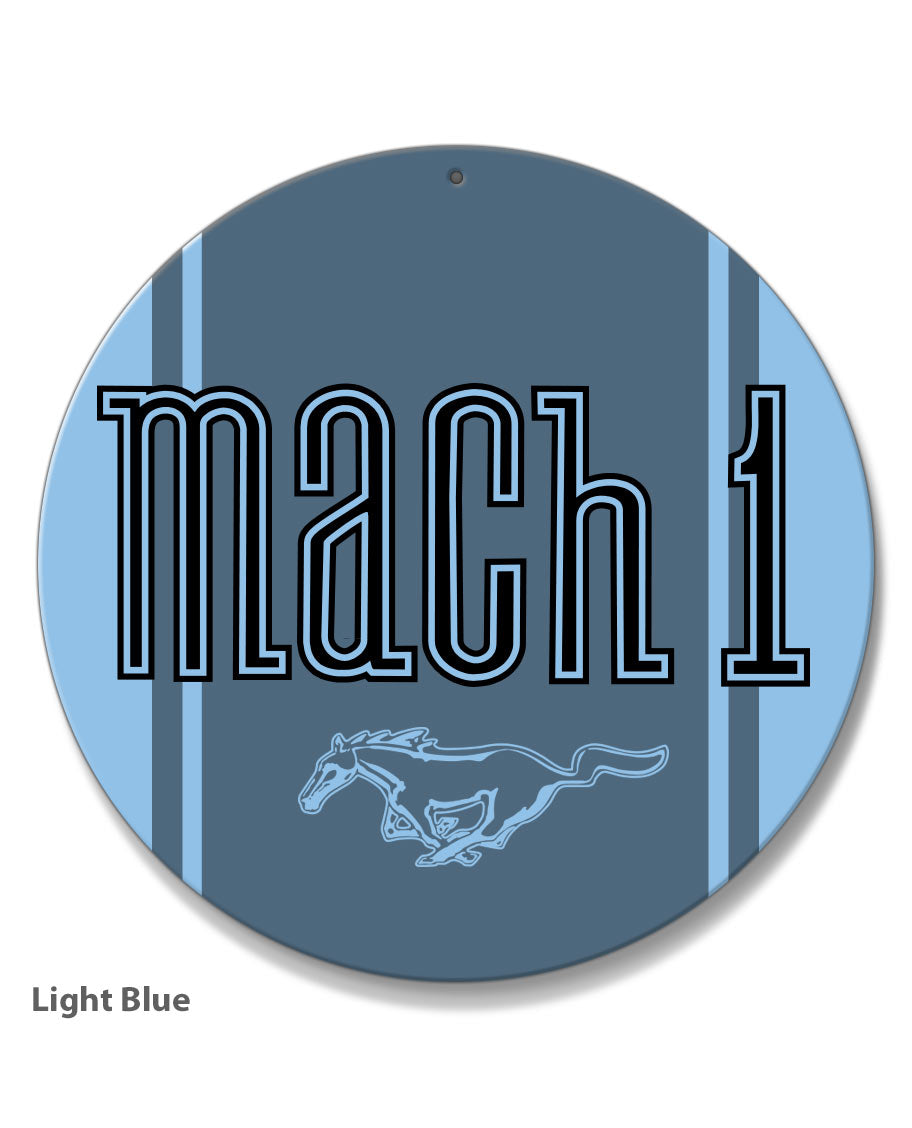 Ford Mustang Mach 1 Emblem Round Aluminum Sign – Legend Lines