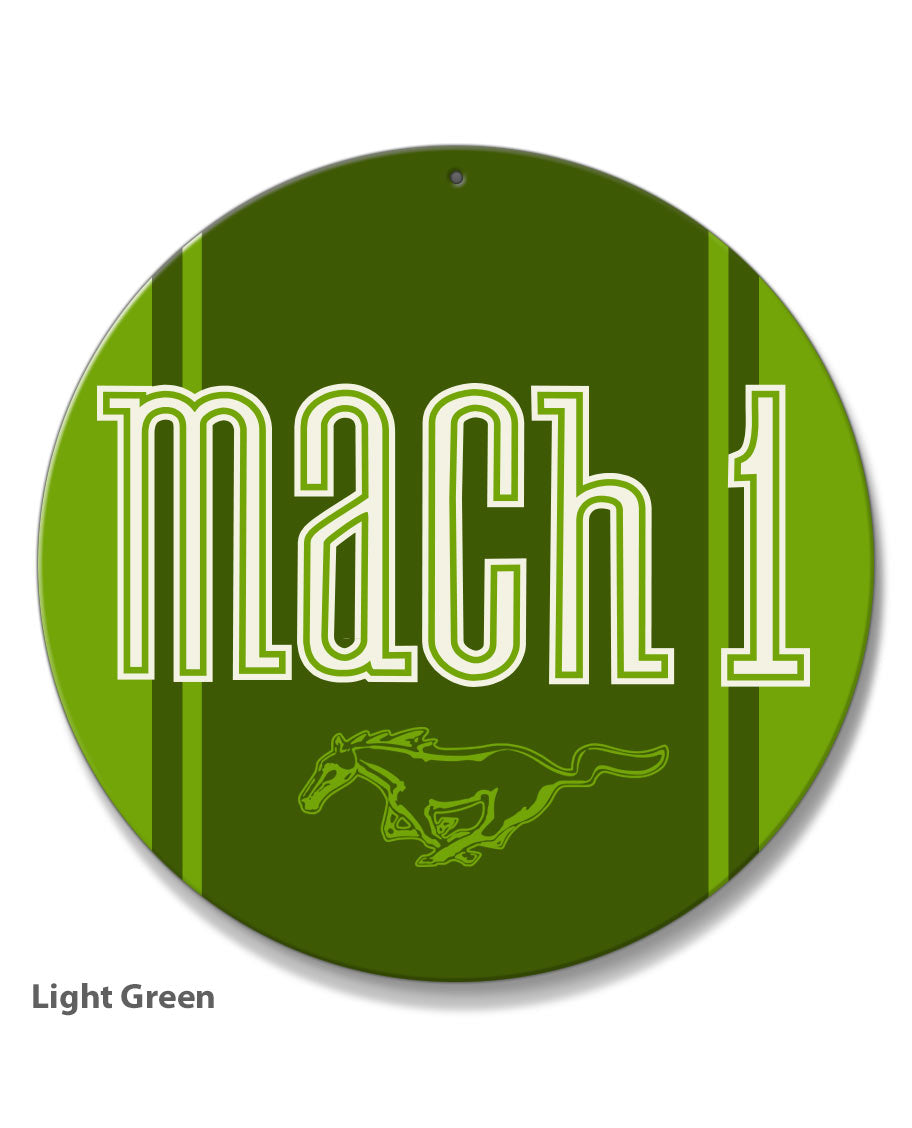 Ford Mustang Mach 1 Emblem Round Aluminum Sign – Legend Lines