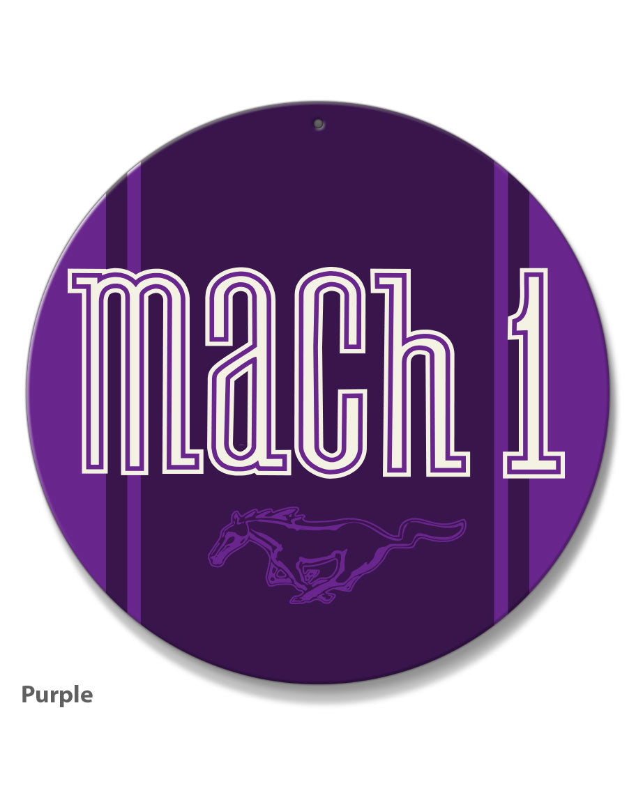 Ford Mustang Mach 1 Emblem Round Aluminum Sign – Legend Lines
