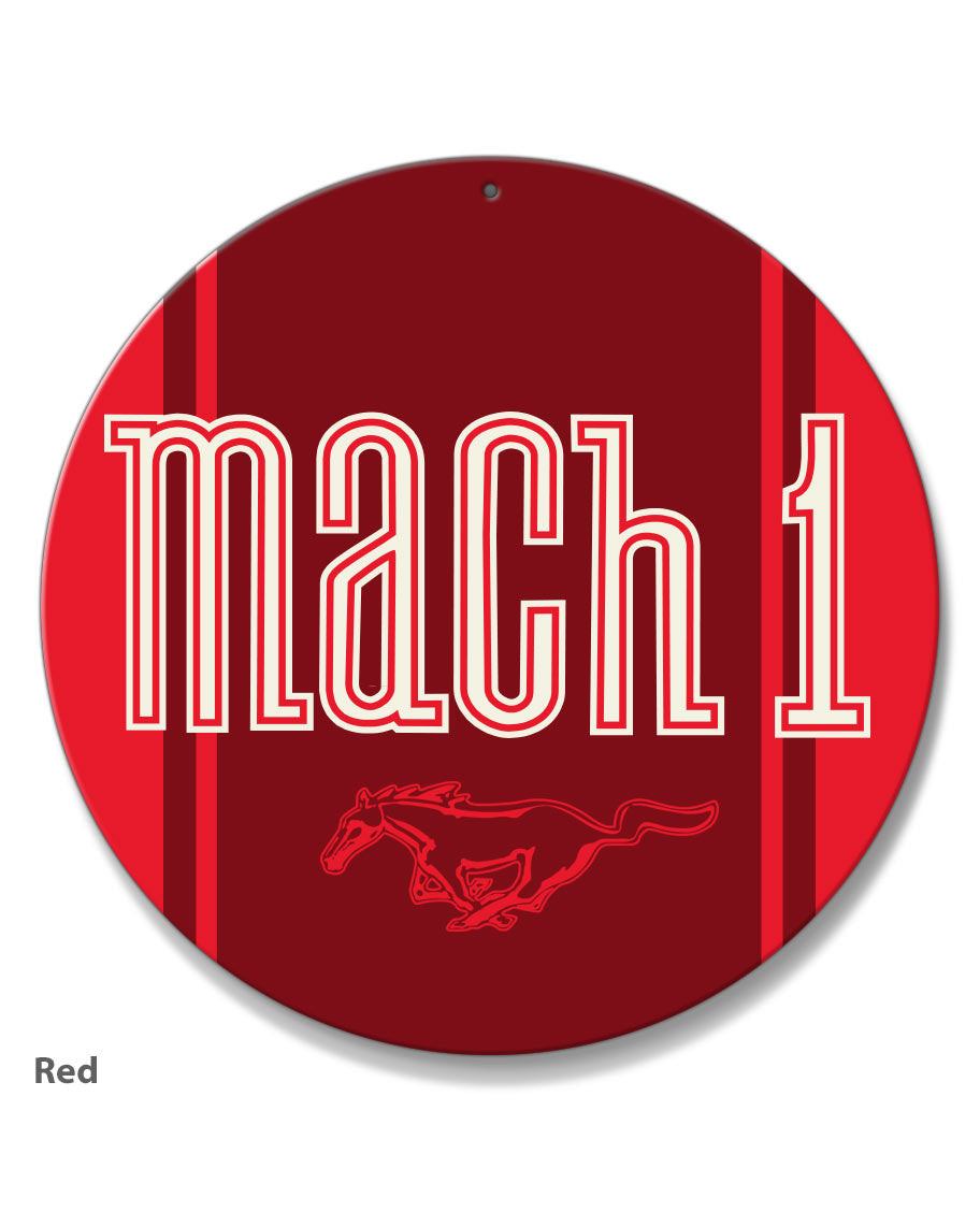 Ford Mustang Mach 1 Emblem Round Aluminum Sign – Legend Lines