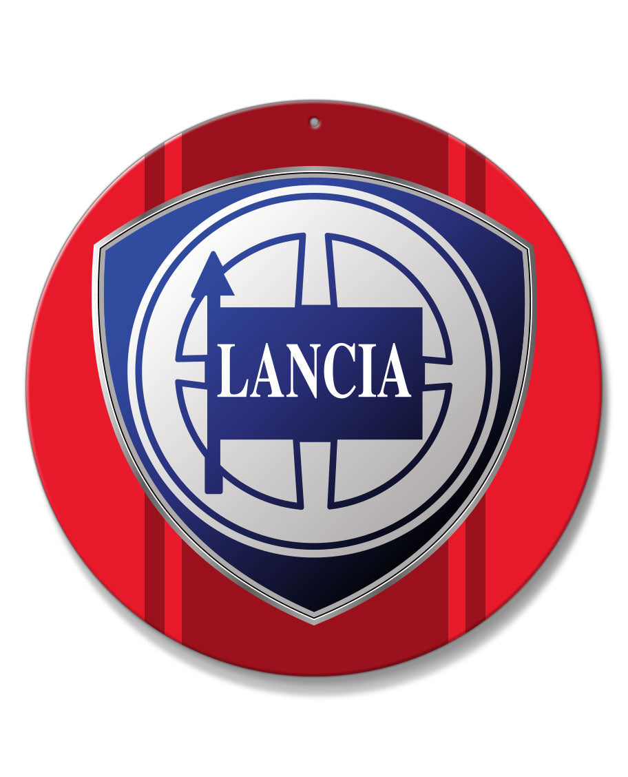 Lancia Emblem Round Aluminum Sign – Legend Lines