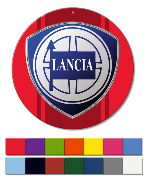 Lancia Emblem Round Aluminum Sign – Legend Lines