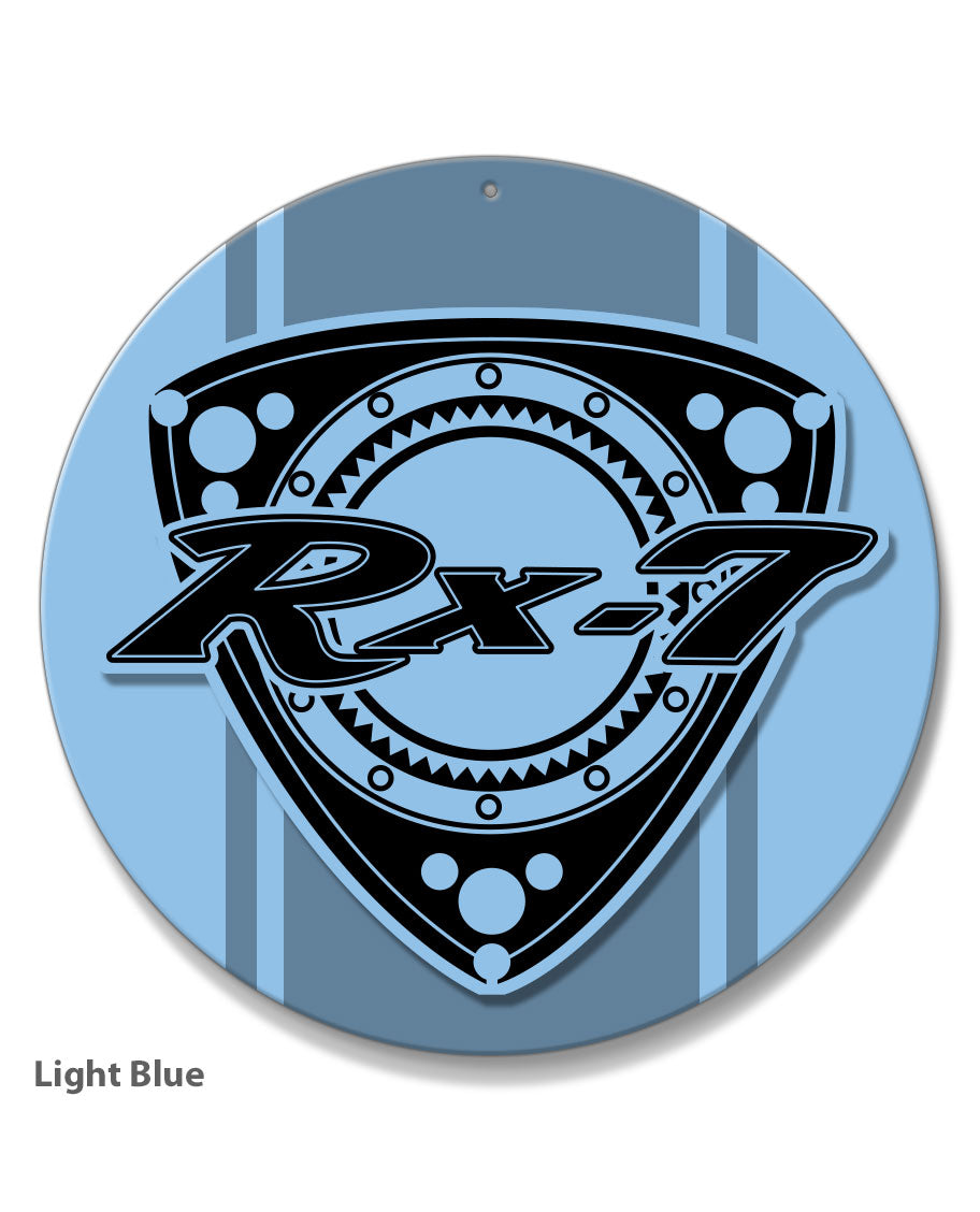 Mazda Rx-7 Series 1 Rotary Emblem Round Aluminum Sign – Legend Lines