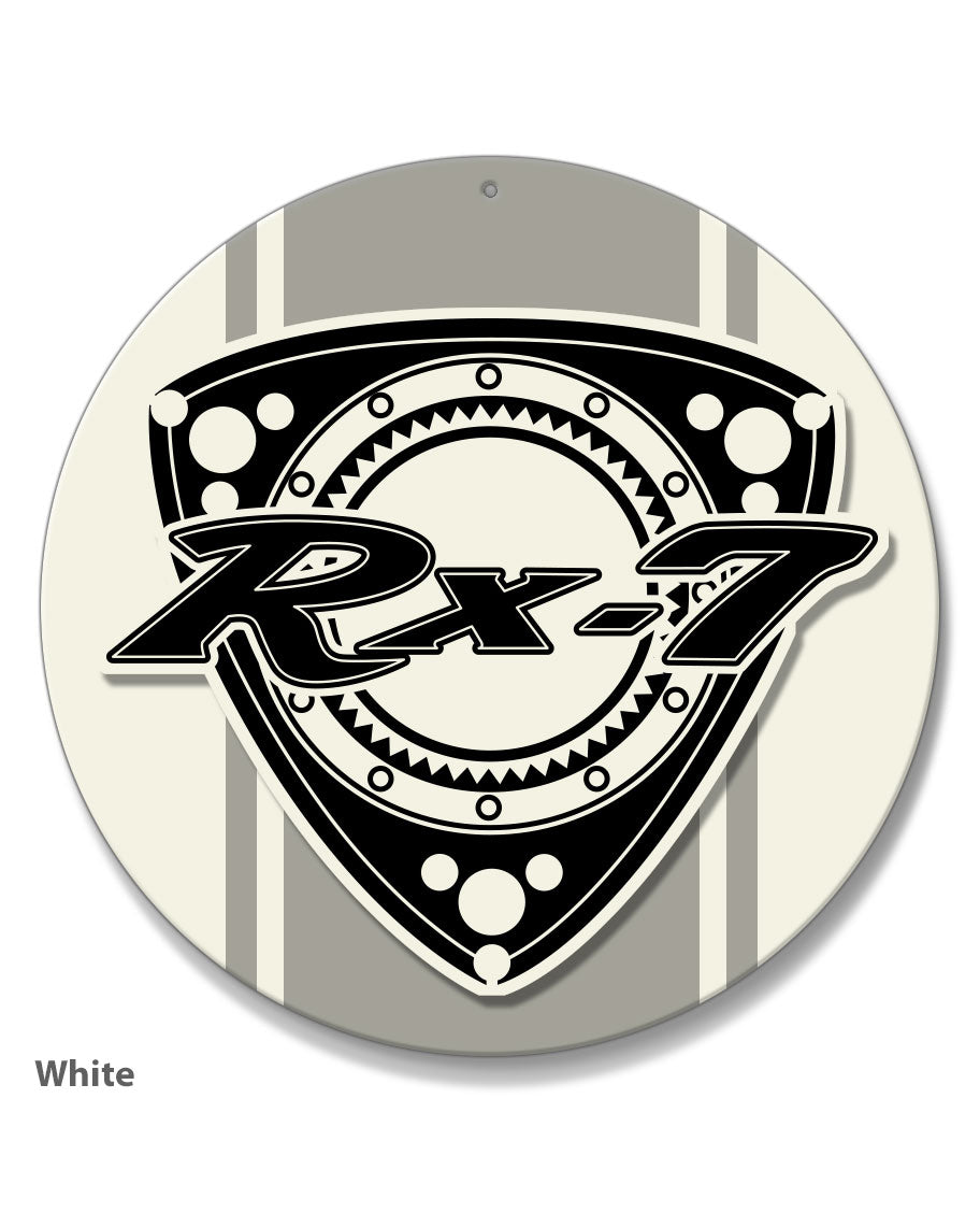 Mazda Rx-7 Series 1 Rotary Emblem Round Aluminum Sign – Legend Lines