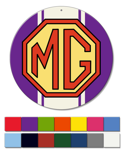 MG Emblem Round Aluminum Sign – Legend Lines